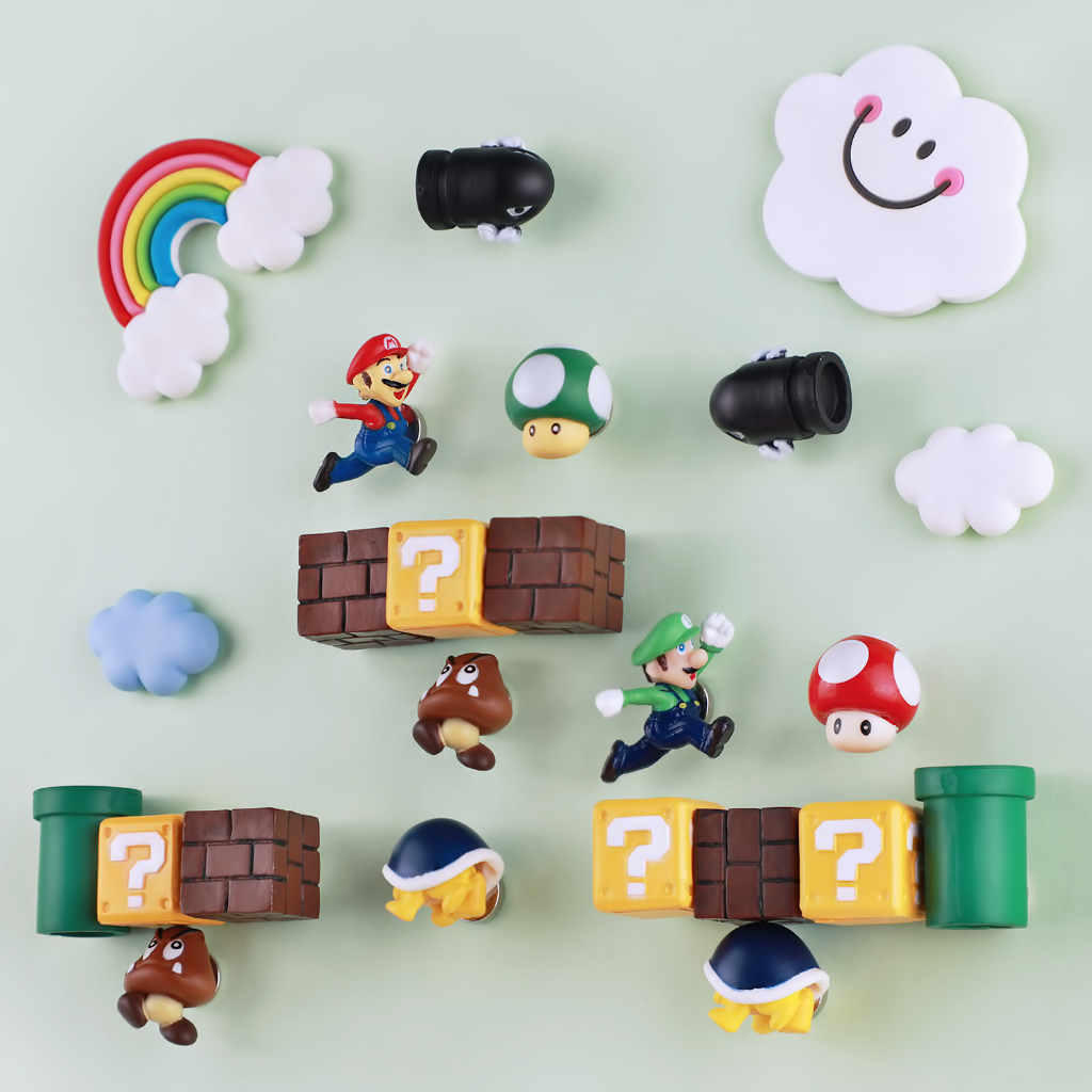 Super Mario Fridge Magnet 3d Mary Decorative Fridge Stickers Home Decor ...