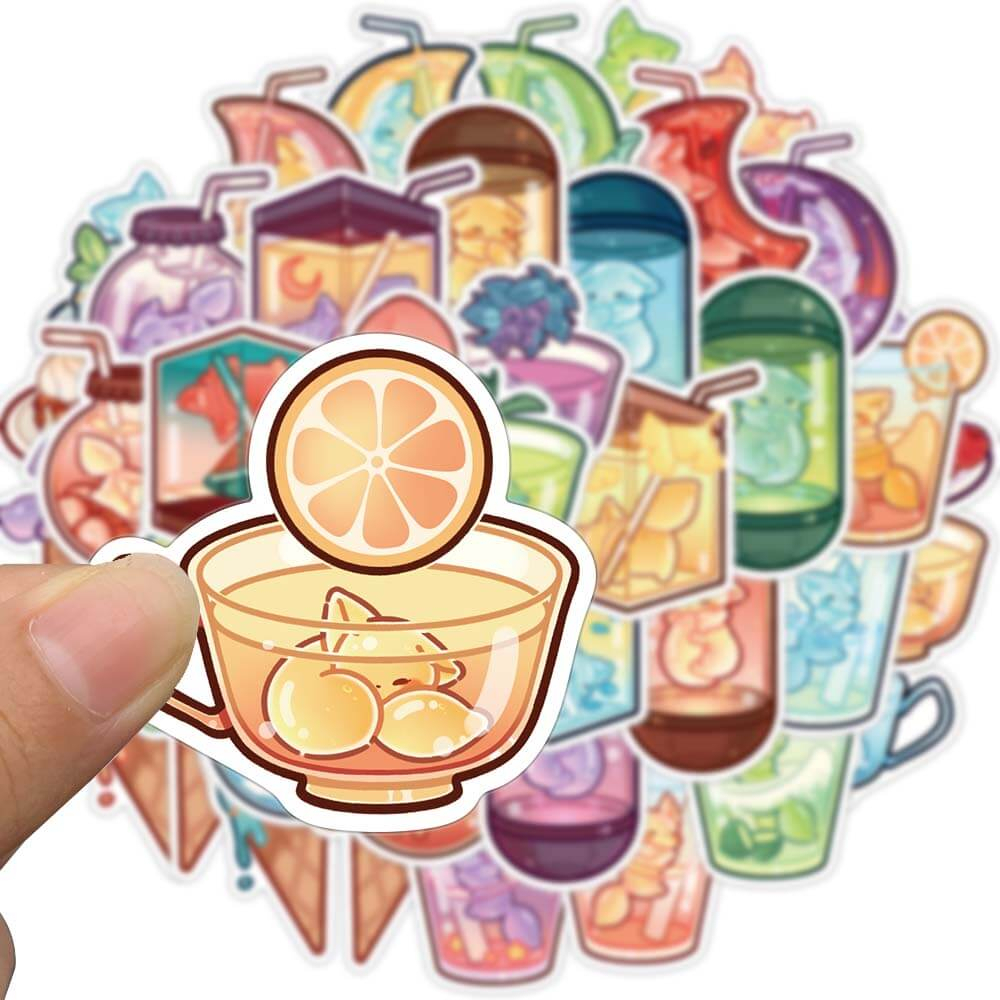 [Large stickers]40pcs Cute Ins Jelly Fox Girl Aesthetic Stickers for ...