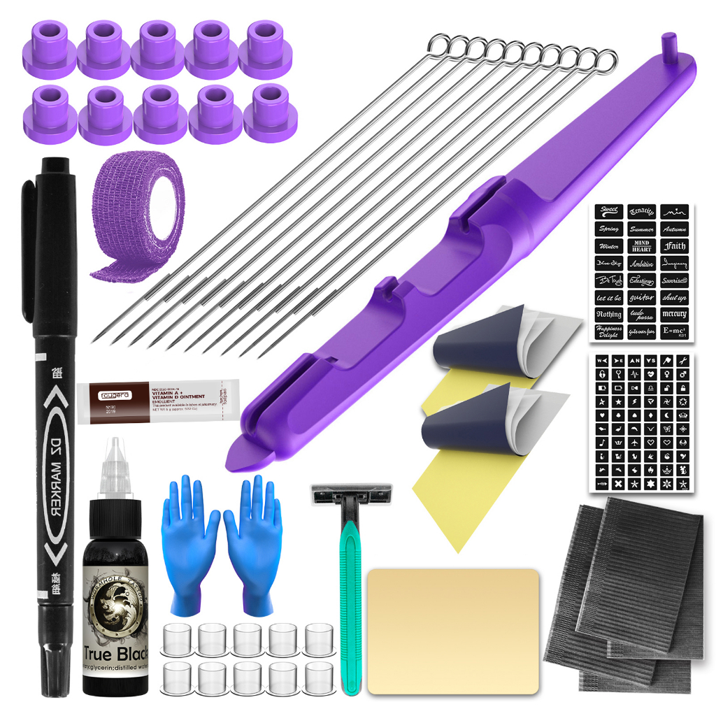 Tattoo Kit, Wormhole Tattoo Poke and Stick Kit Stick n Poke Tattoo Kit ...