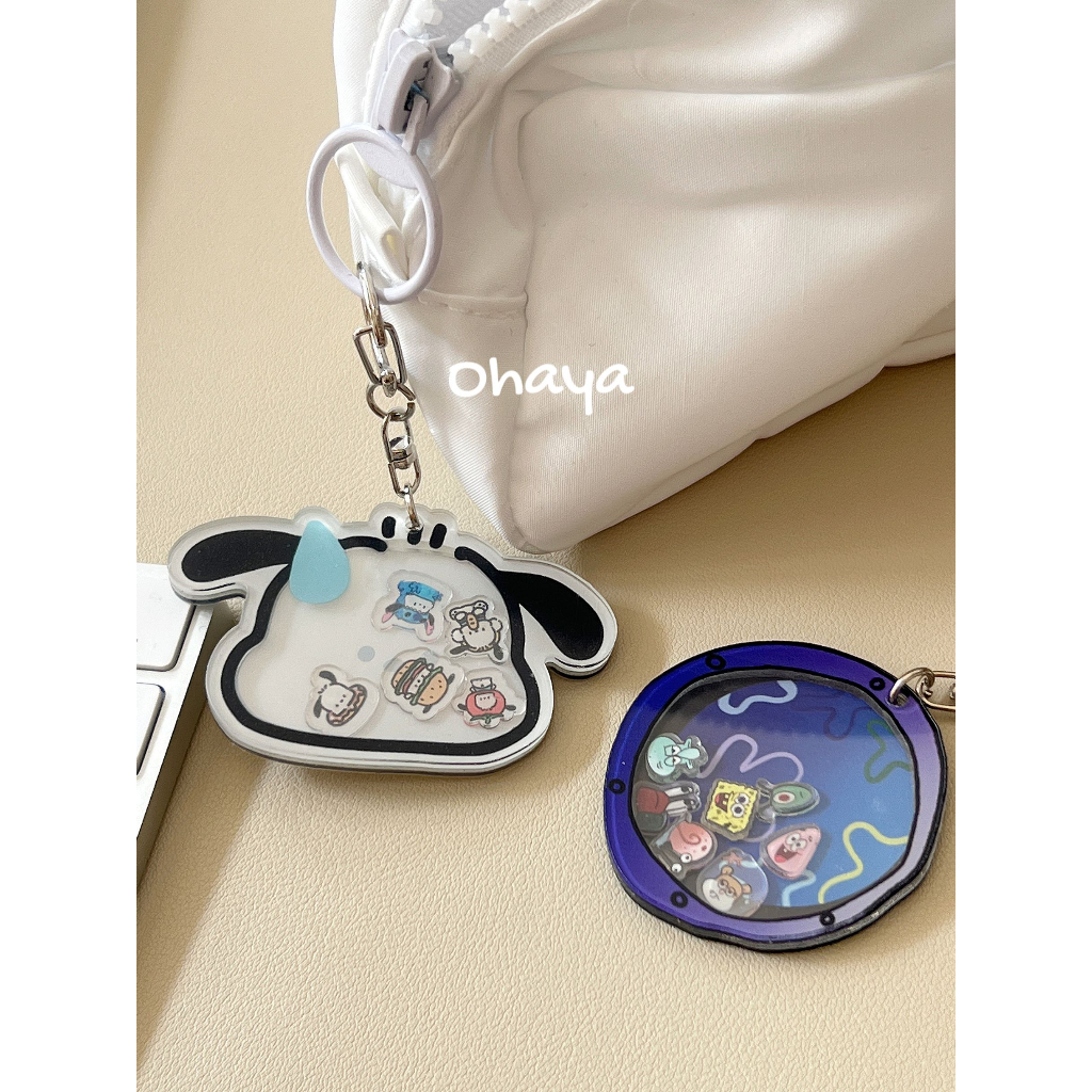 Ohaya pochacco Keychain Acrylic Shake Keyring Bag Earphone Pendant ...