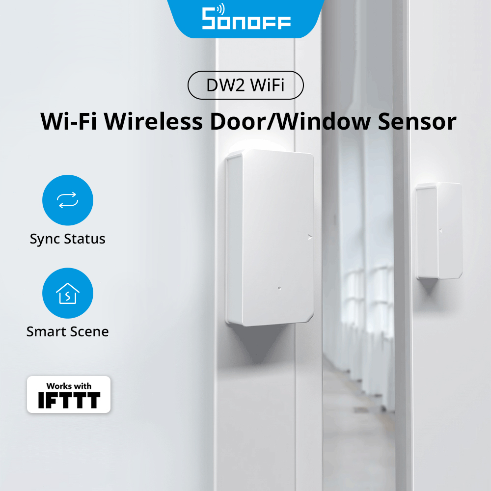 SONOFF DW2 WiFi Wireless Door Window Sensor Detector WiFi App ...