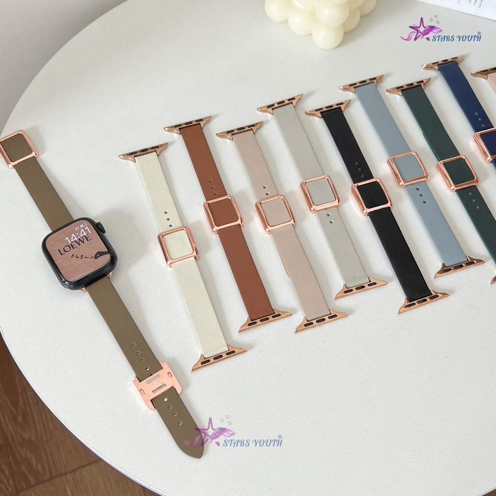 Modern Style Genuine Leather Superior Simple Watch Strap for App*le ...