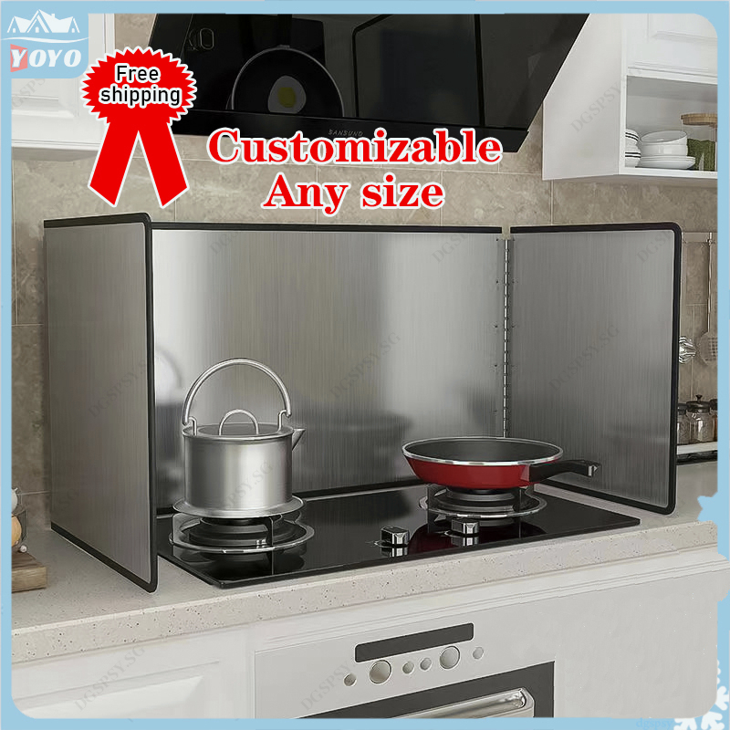 (Can be customized) 304 stainless steel oil baffle kitchen stove baffle ...