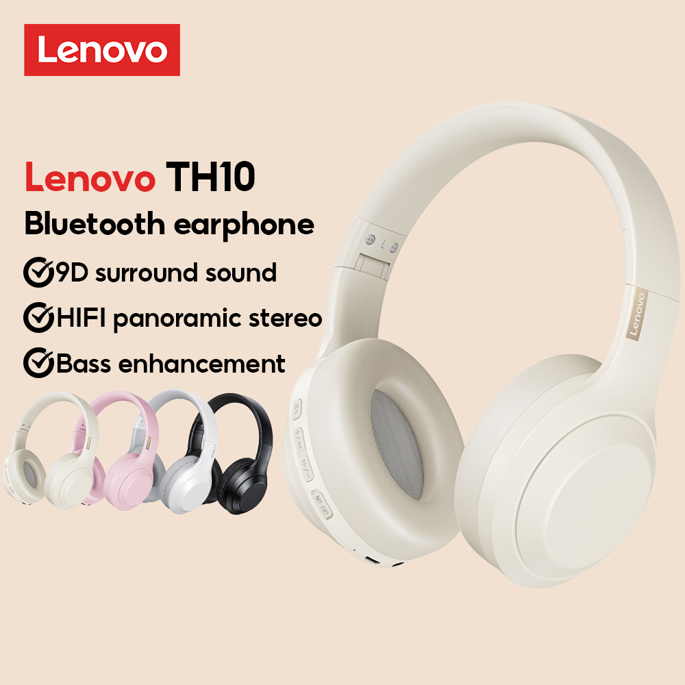 Lenovo TH10 Bluetooth Headphones Wireless Headphone HIFI Stereo Music ...