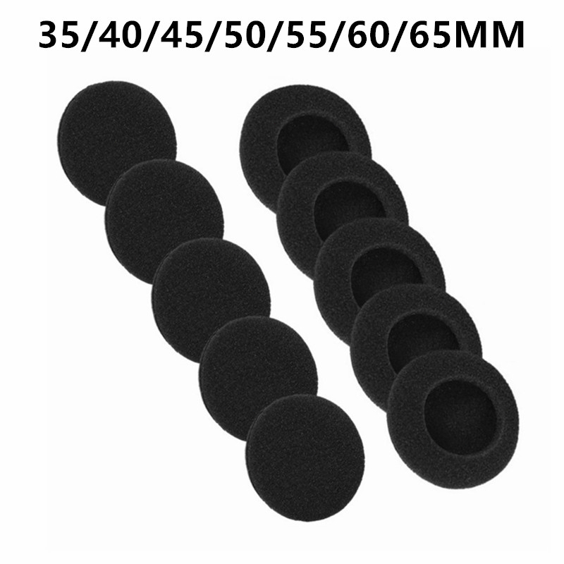 1 Pair 35/40/45/50/55/60/65MM Headphone Replacement Foam Pad Ear Pad ...