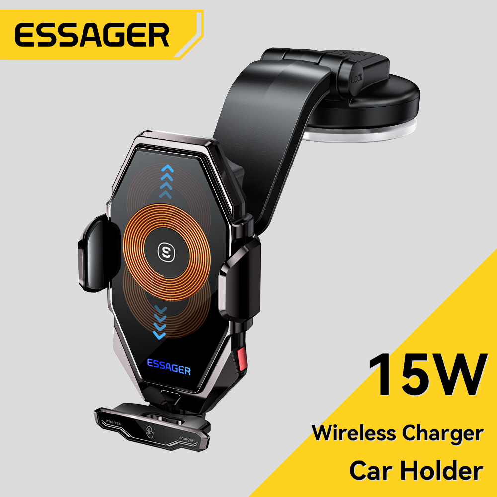Essager 15w Escort Wireless Charger Car Charger Detachable Car Mount ...