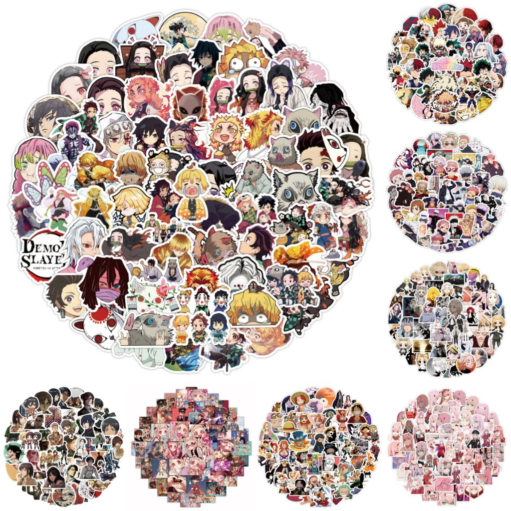 60PCS Anime Collection Demon Slayer/Jujutsu Kaisen/ONE PIECE/Tokyo ...