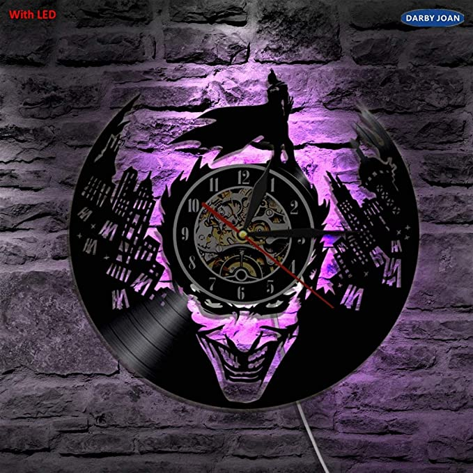 3d Vinyl Clock Batman Gotham City Joker Record Wall Clock Creative ...