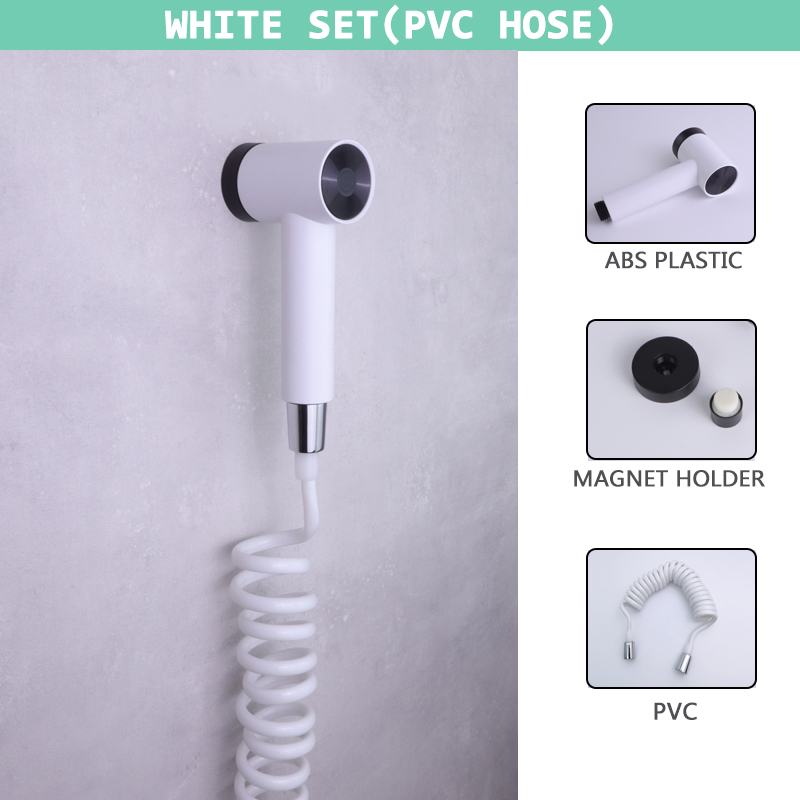 Bidet Sprayer Magnet Holder Stick on Wall White Black Grey Chrome ...