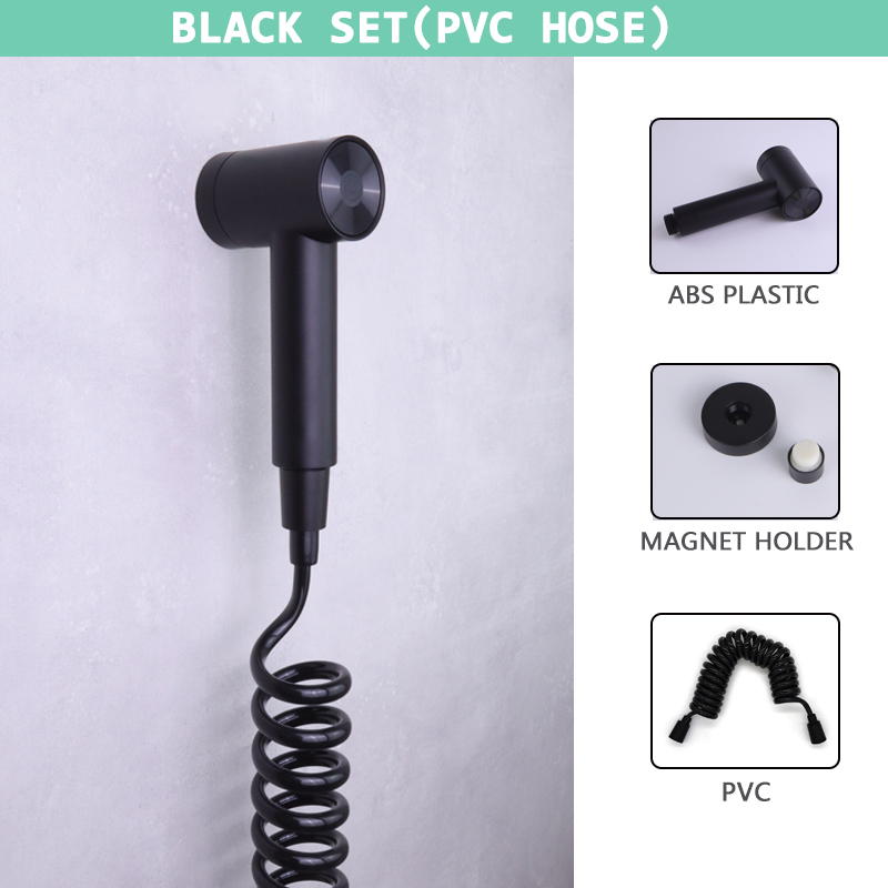 Bidet Sprayer Magnet Holder Stick on Wall White Black Grey Chrome ...