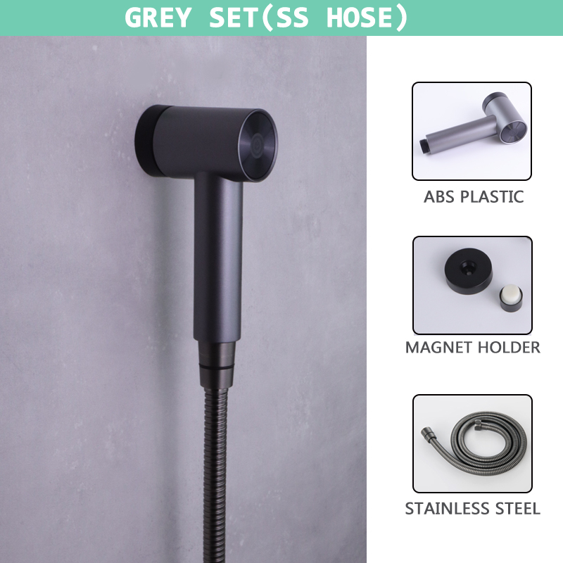 Bidet Sprayer Magnet Holder Stick on Wall White Black Grey Chrome ...