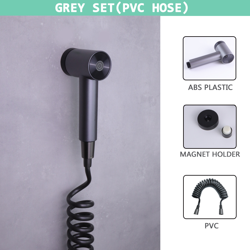 Bidet Sprayer Magnet Holder Stick on Wall White Black Grey Chrome ...