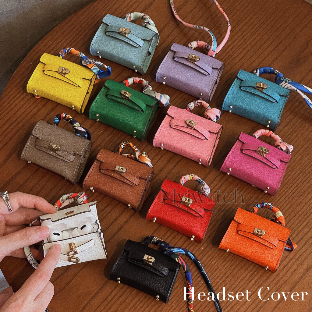 Kelly Mini Leather Bag For Apple AirPods 1 2 3 4 Rd Pro 2 Multi Purpose ...