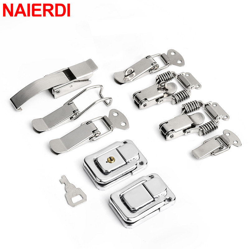 NAIERDI 4 Pieces Cabinet Boxes Spring Loaded Latch Catch Toggle Hasp ...