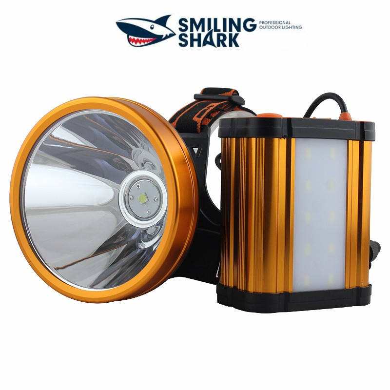 Smiling Shark Super Bright Headlight LED Waist Hang Split Headlamp USB ...