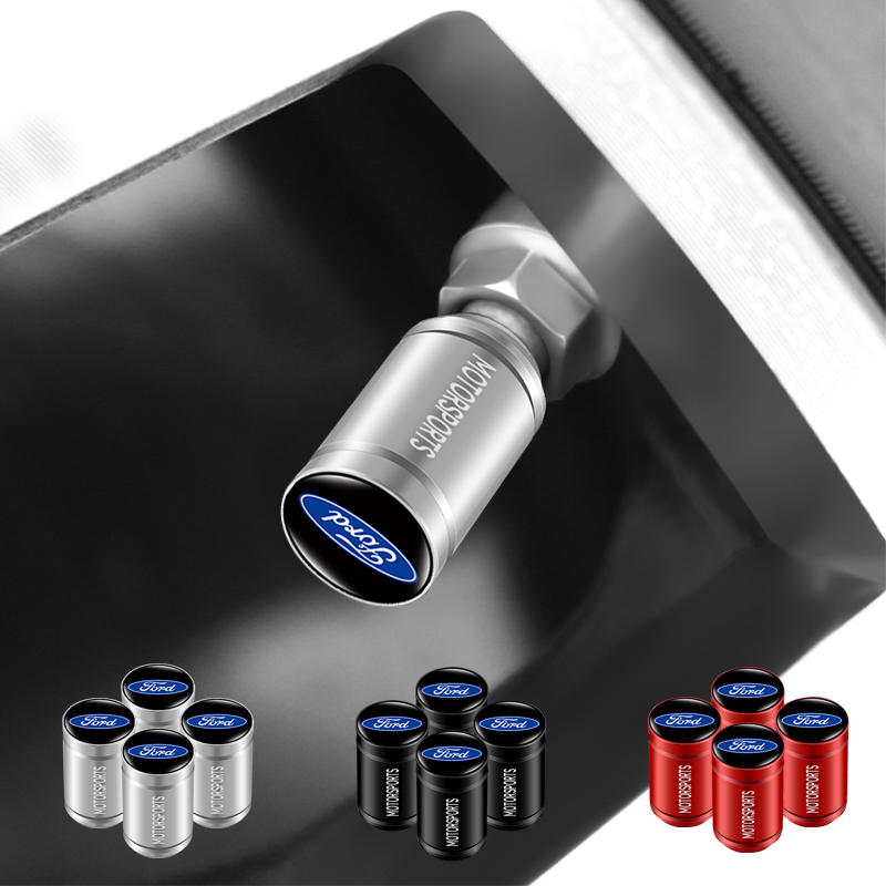 4pcs Stylish Sport Car Air Tire Cap Aluminum Cylindrical Car Wheel ...