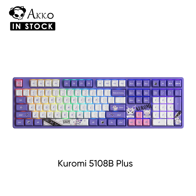 Akko Kuromi 5108B Plus Hot-swappable Wireless RGB Mechanical Keyboard ...