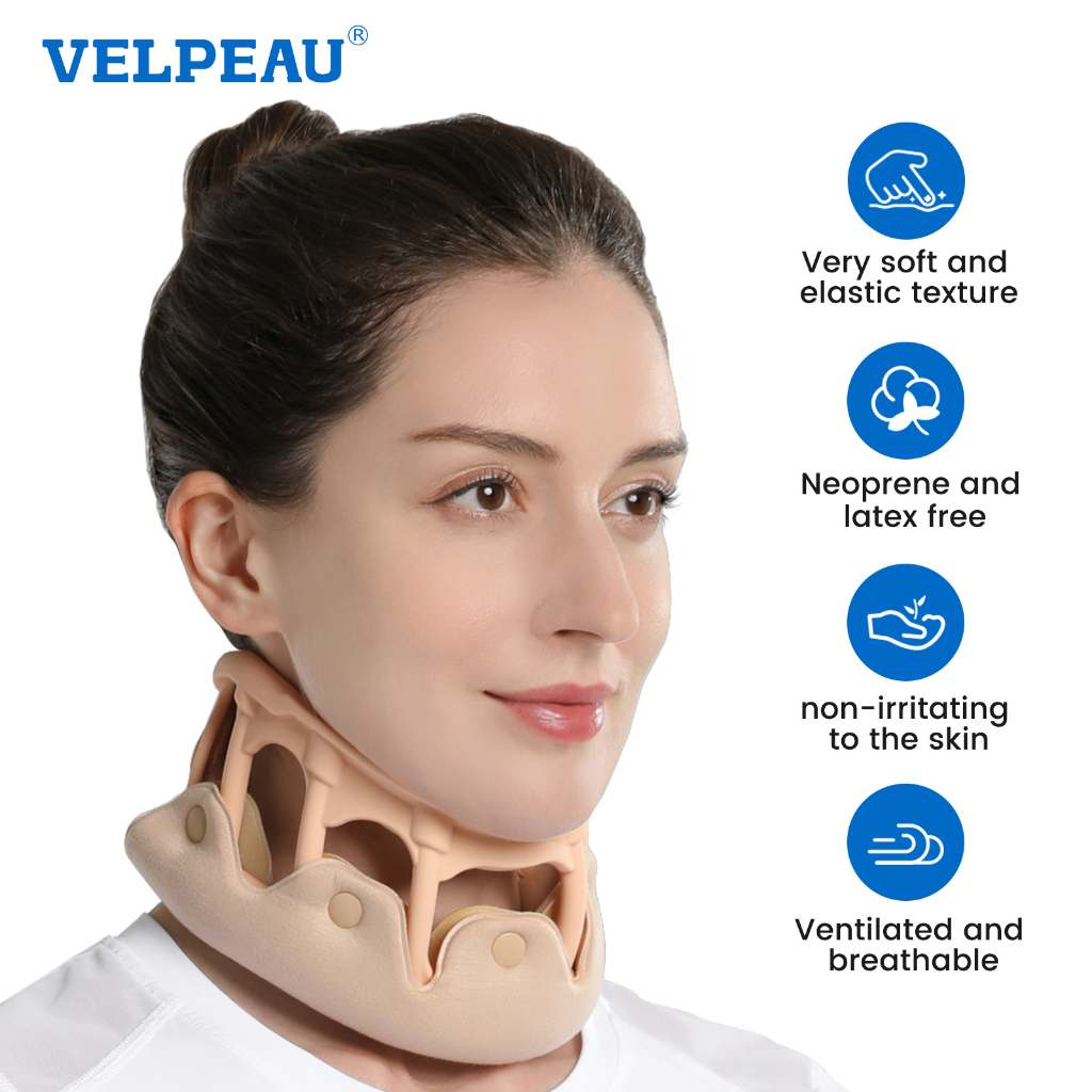 VELPEAU Neck Support Silicone Cervical Collar Neck Brace for Neck Pain ...