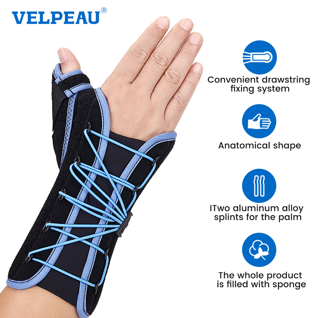VELPEAU Wrist Splint Brace With Thumb For Arthritis Pain And Carpal ...