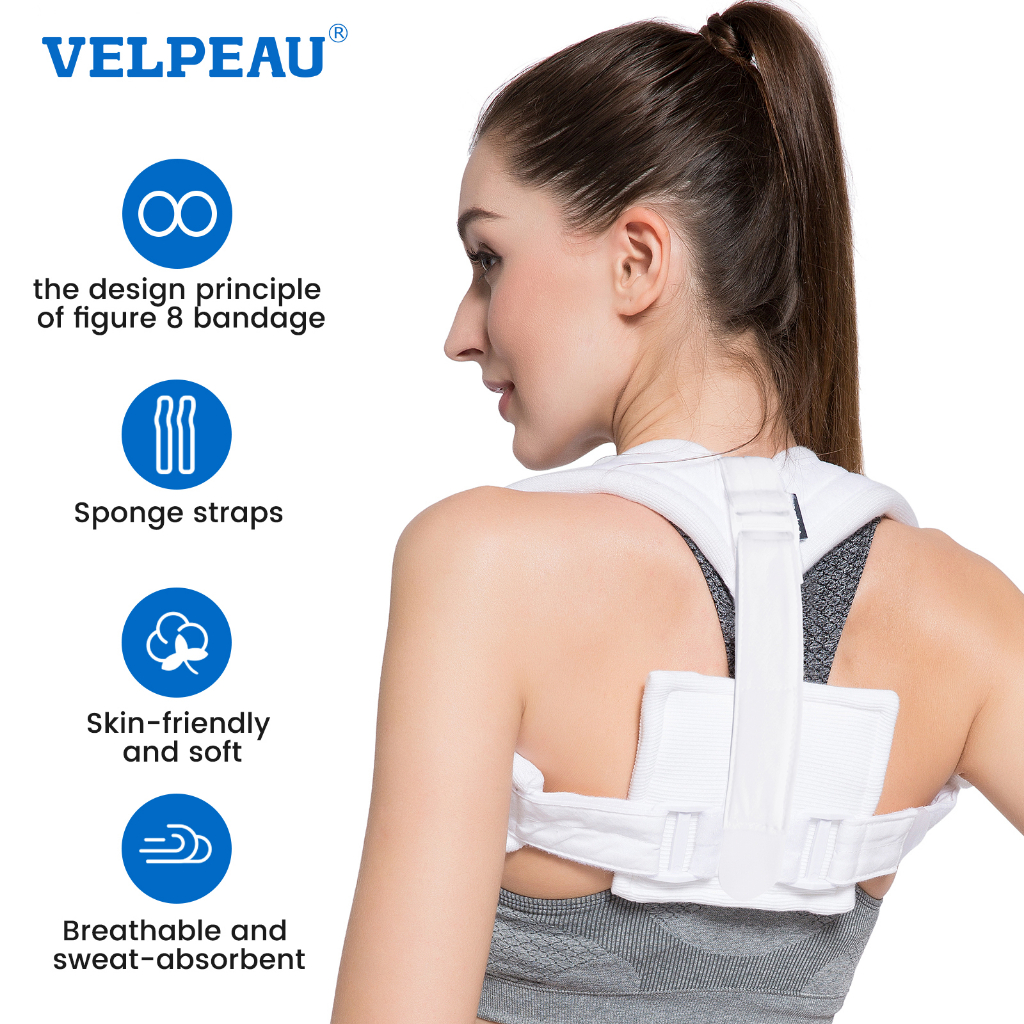 VELPEAU Back Support Comfortable Posture Corrector For Broken ...