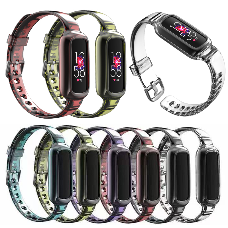 TPU Wristband For Fitbit Luxe Bracelet Strap Replacement Transparent ...
