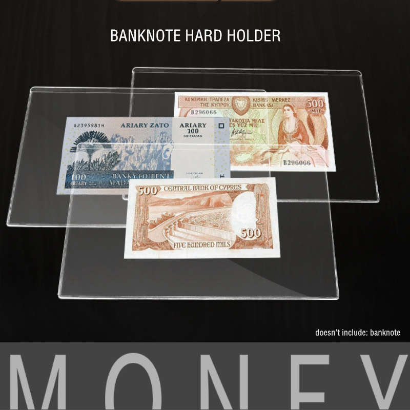 10pcs Note holder banknote hard holder sleeves protect notes | Shopee ...