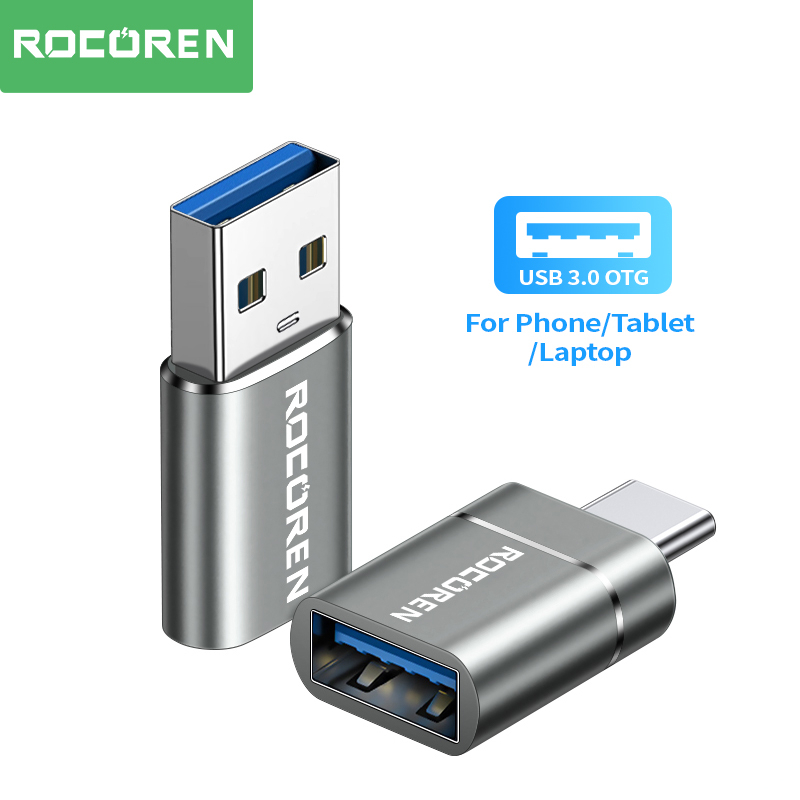 Rocoren OTG Adapter USB Type C Male To USB A 3.0 Female Converter For ...