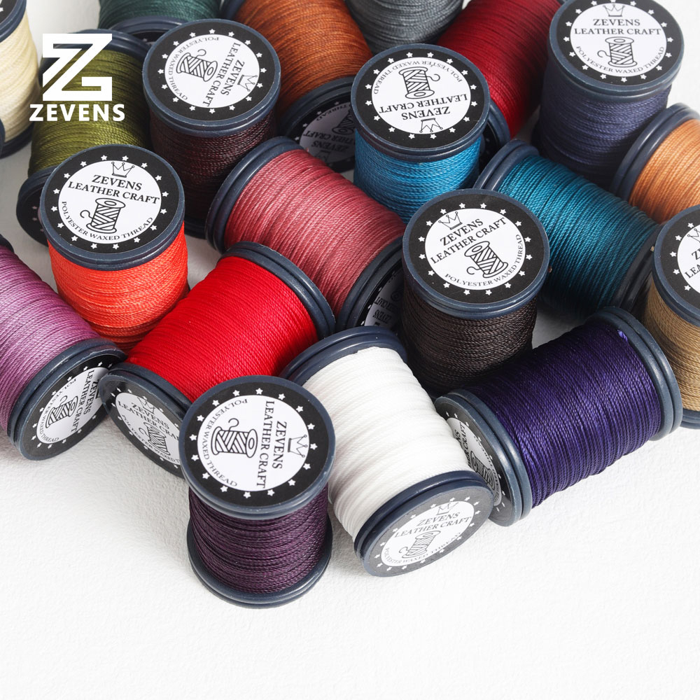 0.6mm Round Waxed Thread for Leather Craft Sewing Polyester Cord Wax ...