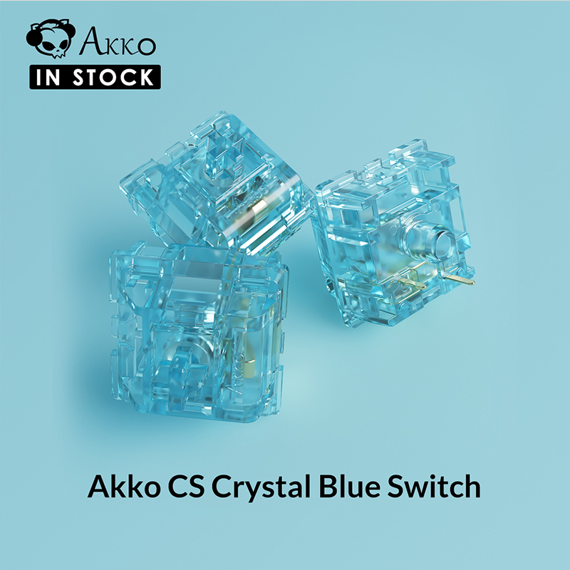 Akko 45pc/box CS Crystal Blue Transparent Switches for Mechanical ...