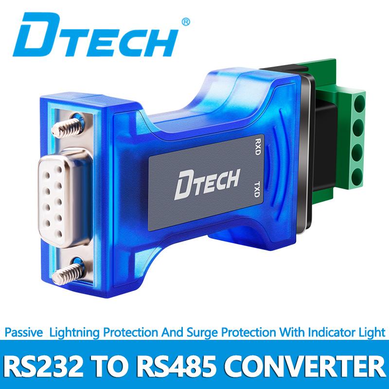 DTECH RS232 To RS485 Converter Passive RS232 RS485 Industrial Grade String Communication Data ...