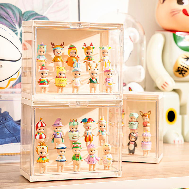 GOTO Clear Assemble Display Box, Doll Display Storage Case, Stackable ...
