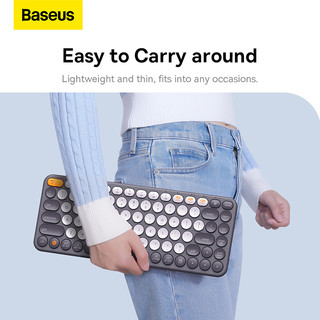 Baseus K01A Wireless Keyboard 2.4 GHz Dual Bluethooth Mode Quiet Keys ...