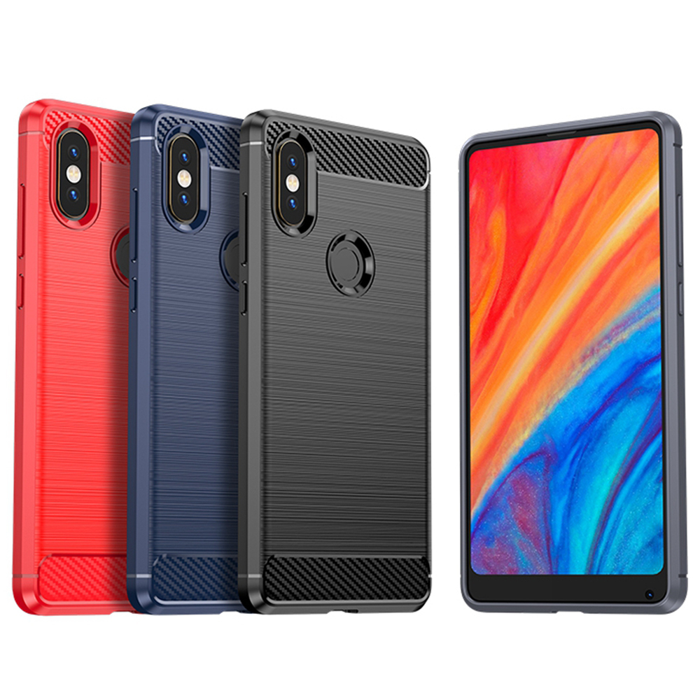 Xiaomi Mi A1 A2 A3 Lite 5X 6X Max 2 3 Case Carbon Fiber Soft TPU ...