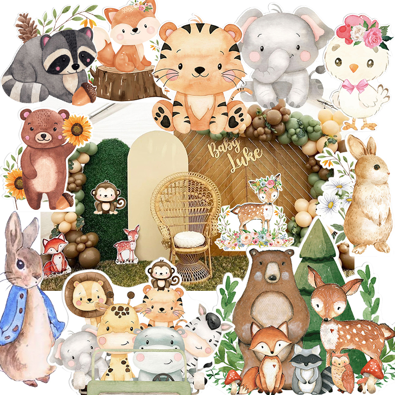 Jungle Animals KT Board Party Backdrop Kid Themed Birthday Backdrop for ...