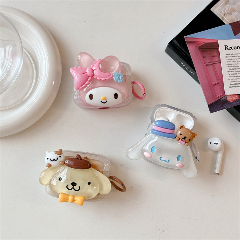 Cute Pom Pom Purin Cinnamoroll Melody AirPods Case For AirPods1/2/3/pro ...