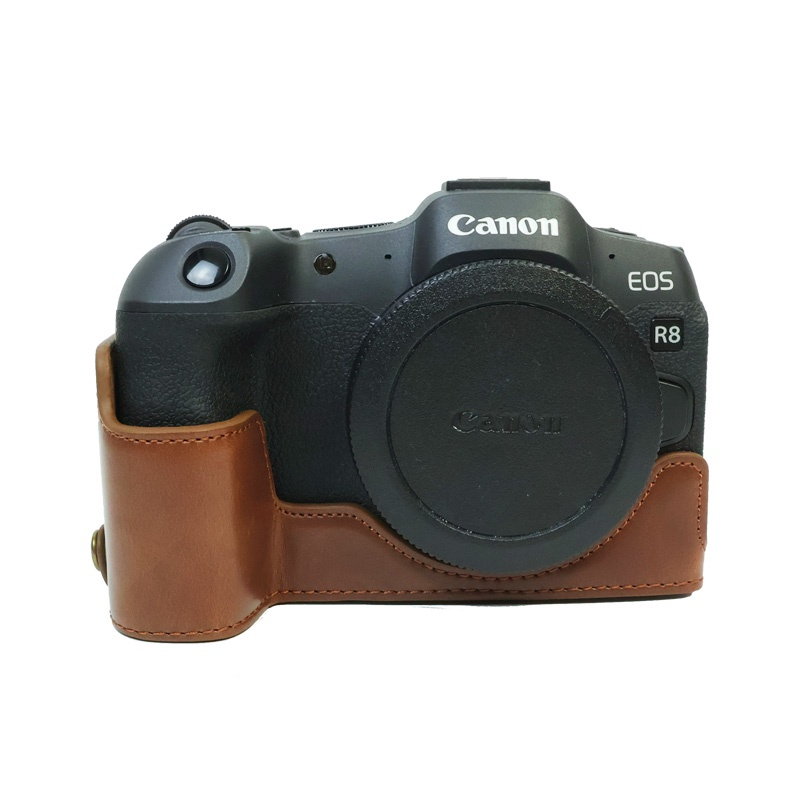 Canon R8 EOS R50 R100 Camera Case Pu Leather Half Body For Canon EOS R8 ...
