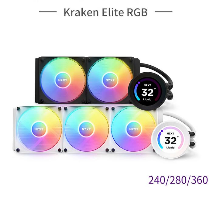 NZXT AIO Kraken Elite RGB 360/280/240 CPU water cooler for LGA1700/115x ...