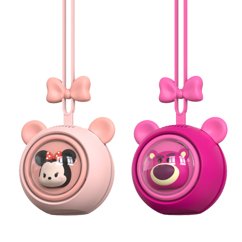 Disney K26 Halterneck Bladeless Fan Strawberry Bear Lotso Minnie Summer ...