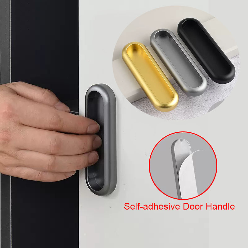 1pc Punch Free Sliding Door Handle Glass Door Kitchen Door Sliding ...