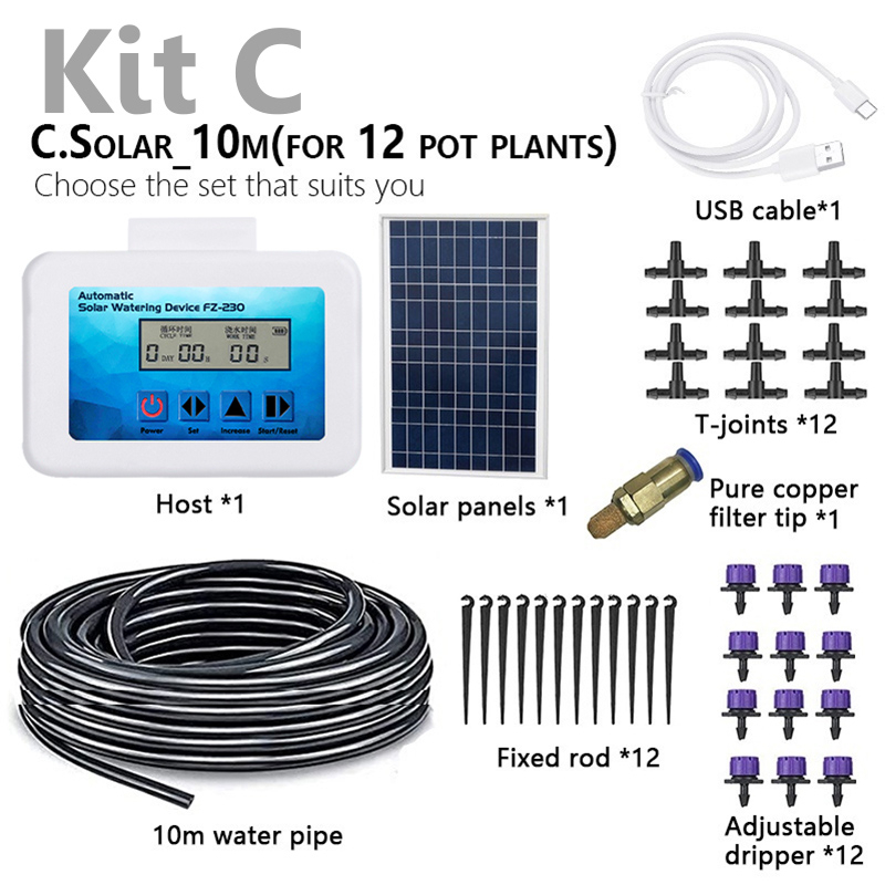Solar Powered Automatic Watering System Water Timers For Hoses ...