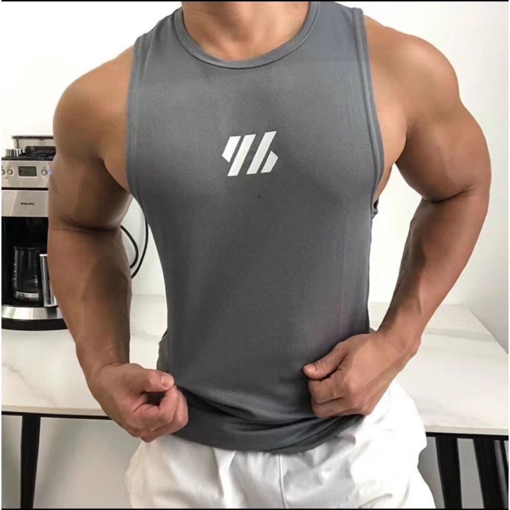 Summer fitness clothing blank sleeveless t shirt mens gym stringer tank ...