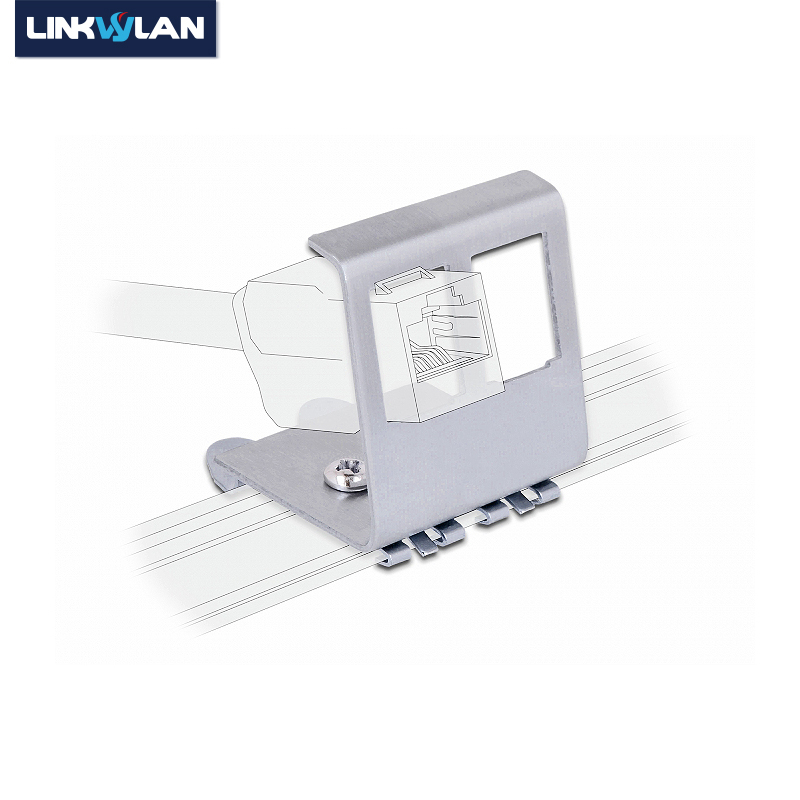 RJ45 1-Port Keystone Jack Holder For 35MM DIN Rail Electrical ...