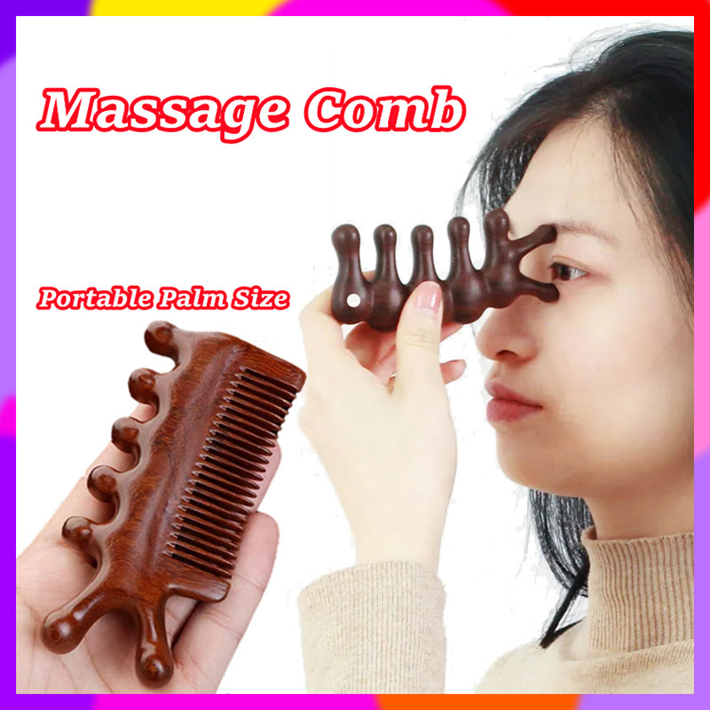 🔥24 Hours🔥Massage Comb Sandalwood Meridian Body Massager Fatigue ...
