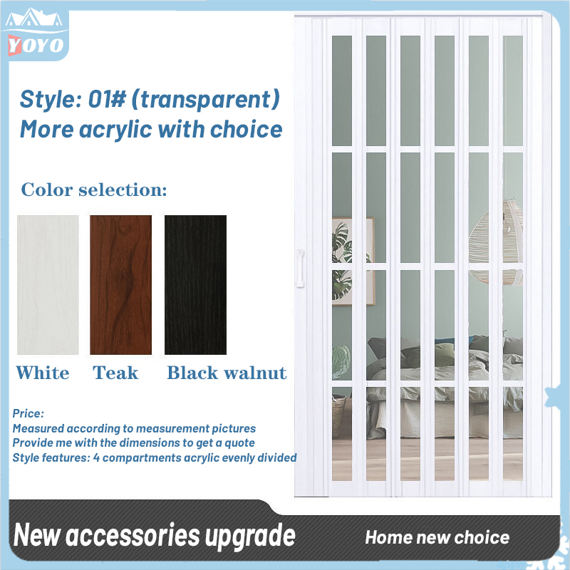 PVC free installation folding door free perforation kitchen living room ...