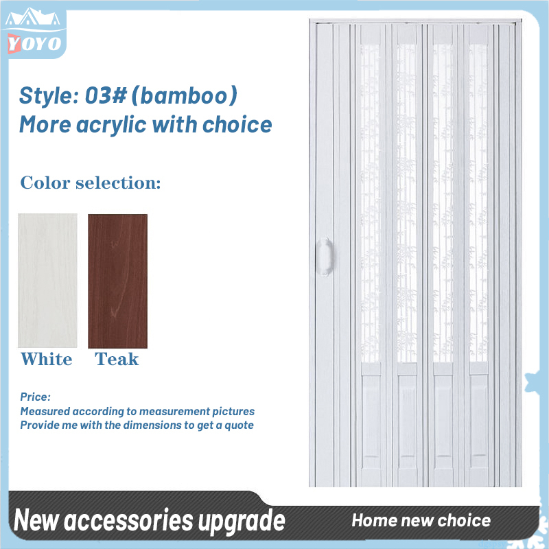 PVC free installation folding door free perforation kitchen living room ...