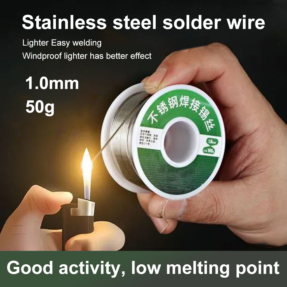 [Easy to use]50G Lighter Solder Wire Stainless Steel Welding Tin Wires ...