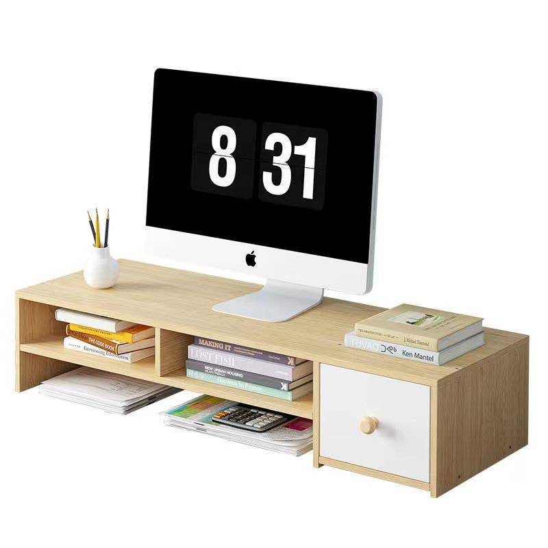 YOUNAL Pad Computer Monitor Screen Heightened Shelf Desktop Storage Box ...