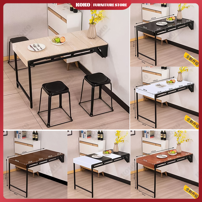 Folding table deformed wall-mounted dining table multifunctional ...