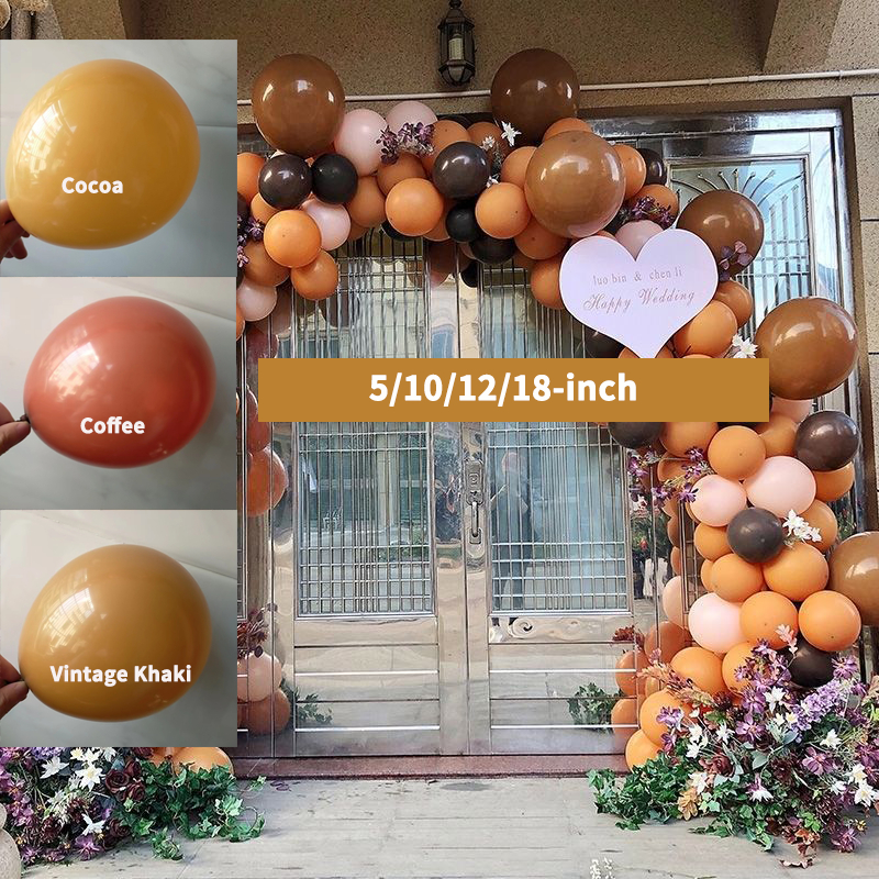 5/10/12/18 inch cocoa balloon brown balloon light brown balloon retro ...