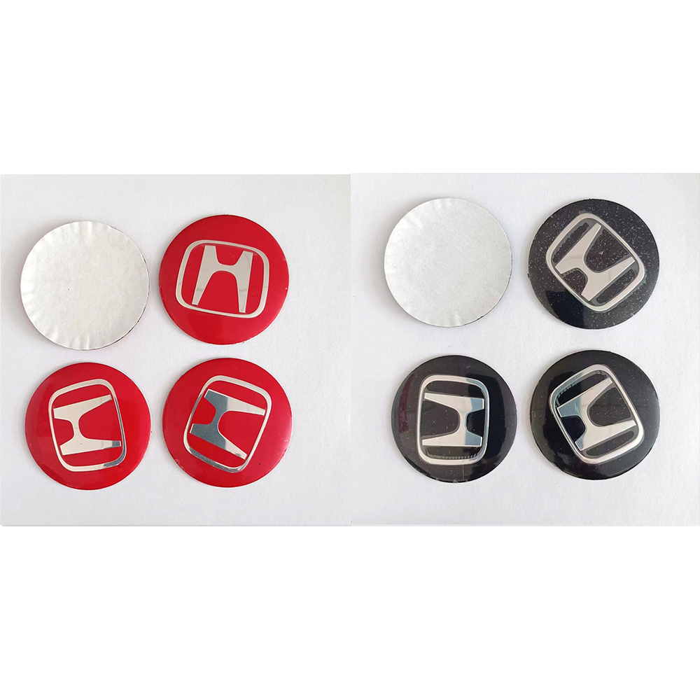 4pcs/lot 56mm Honda Logo Car Wheel Center Hub Cap Sticker Cover Cycle ...